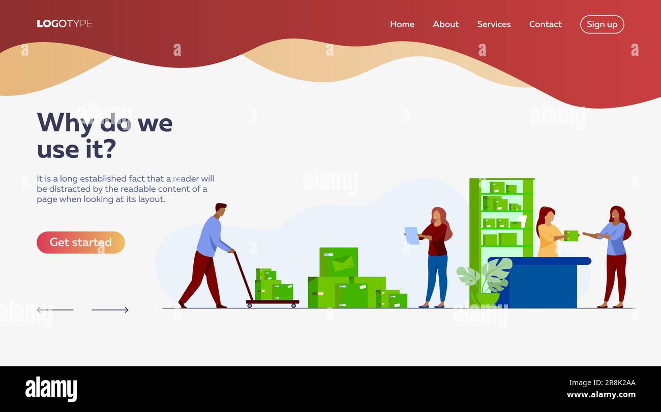 Parcel post office Stock Vector Images - Alamy