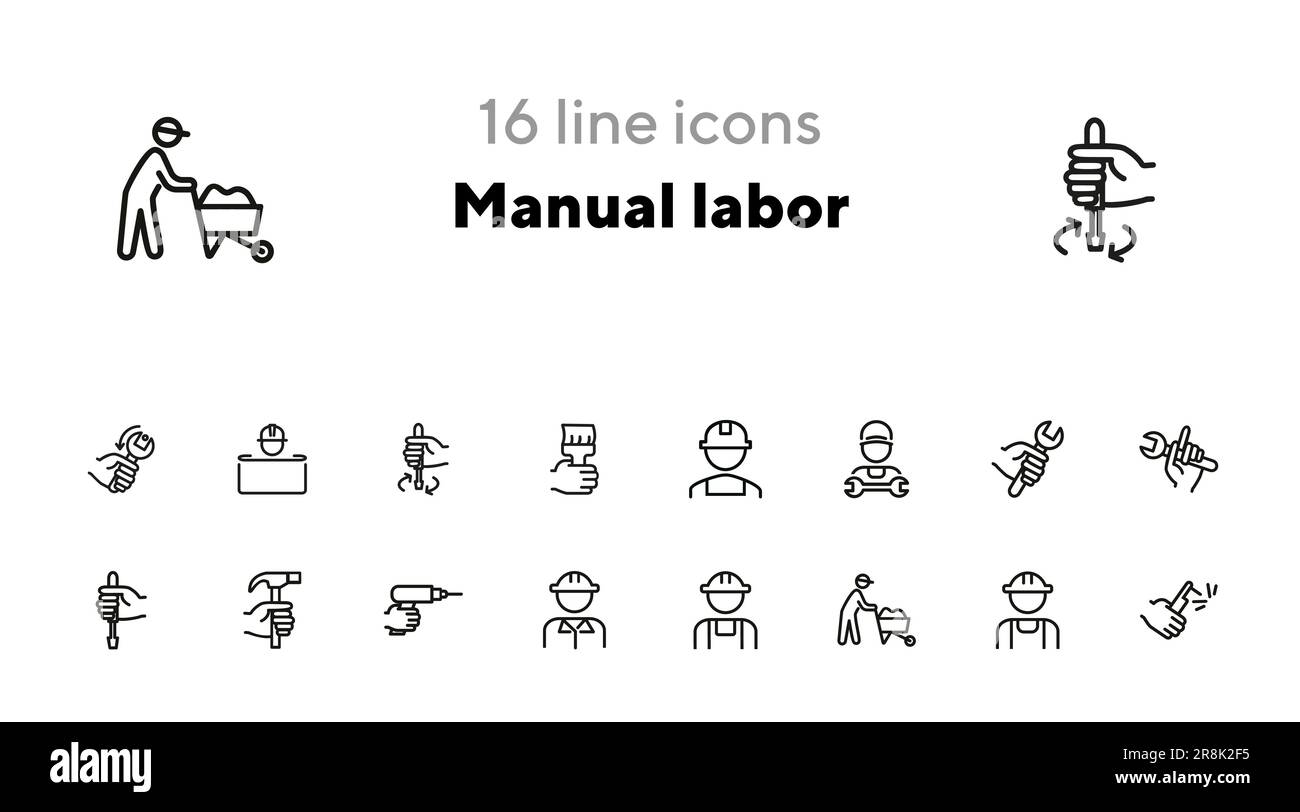 Labor web icon set Cut Out Stock Images & Pictures - Alamy