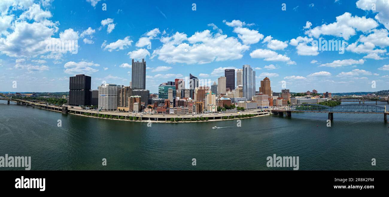 City of Pittsburgh - panoramic aerial view - PITTSBURGH, USA - JUNE 09 ...