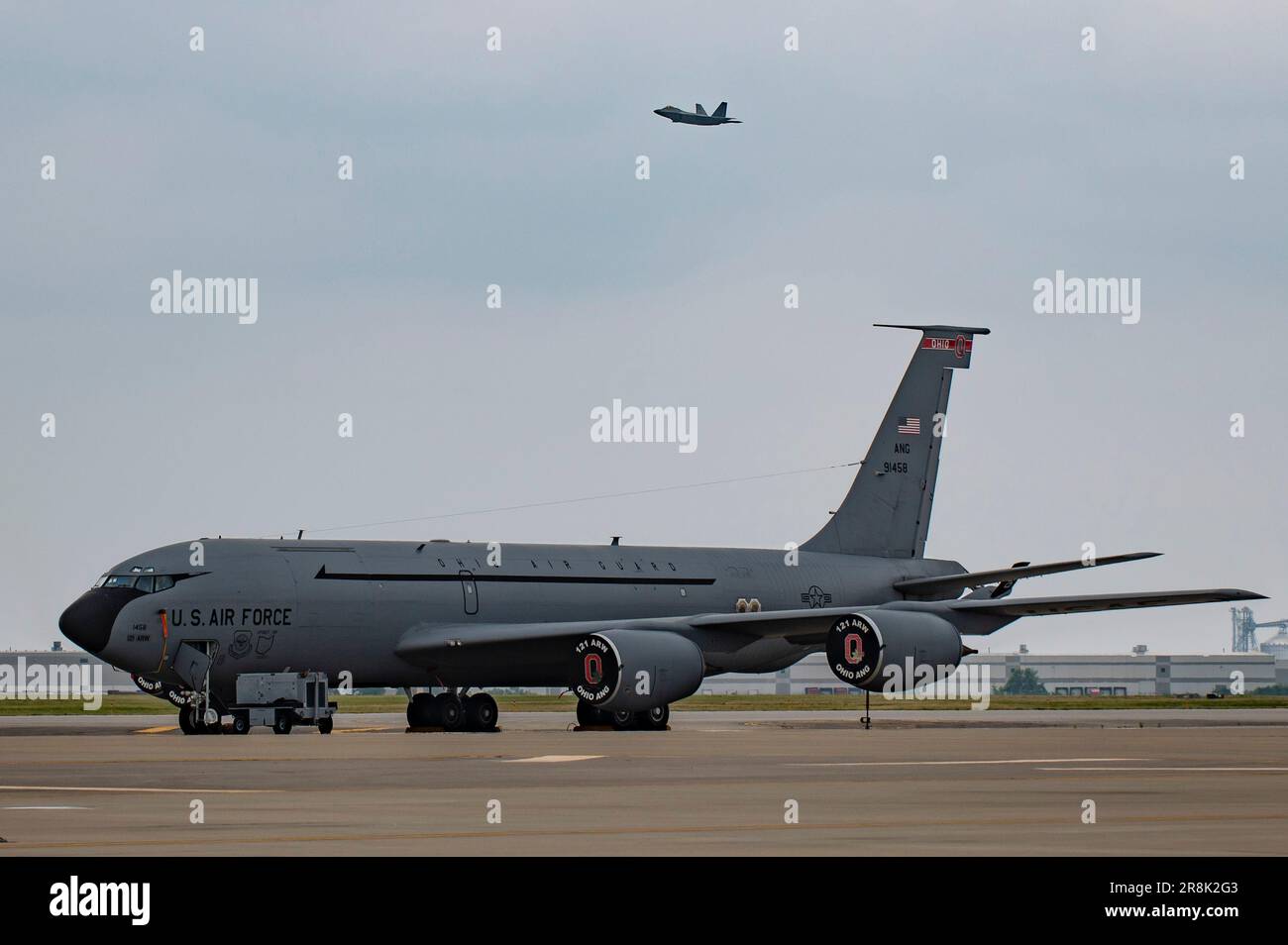 An aircraft from the U.S. Air Force F-22 Raptor Demo Team, piloted by ...