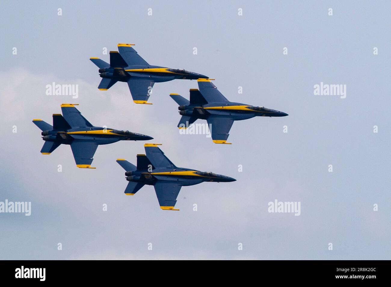 A U.S. Air force F-22 Raptor from the F-22 Raptor Demo Team flies over ...