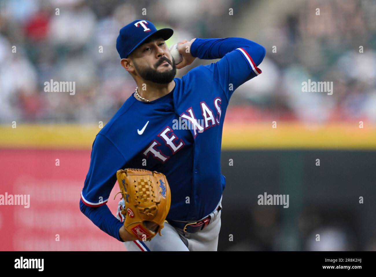 Texas Rangers starting pitcher Martin Perez throws during the first ...