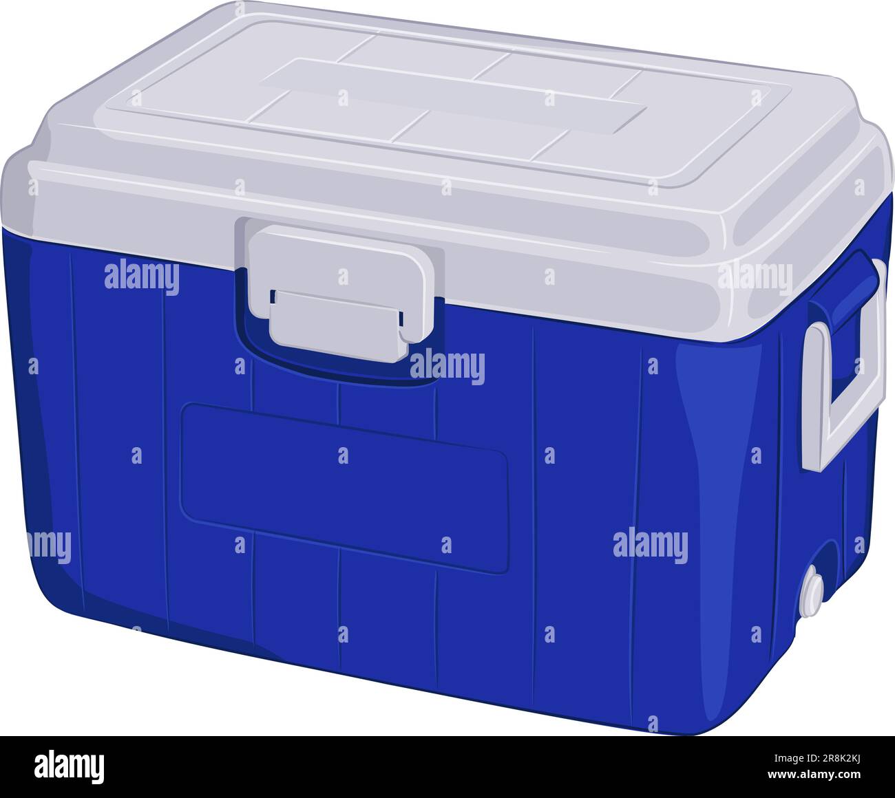 Color illustration of portable refrigerator for drinks. Vector ...