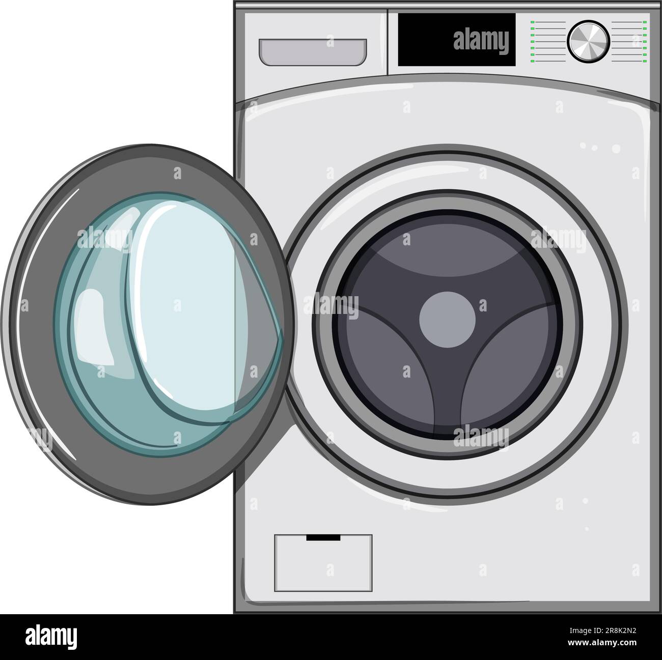 clean washing machine cartoon vector illustration Stock Vector Image ...