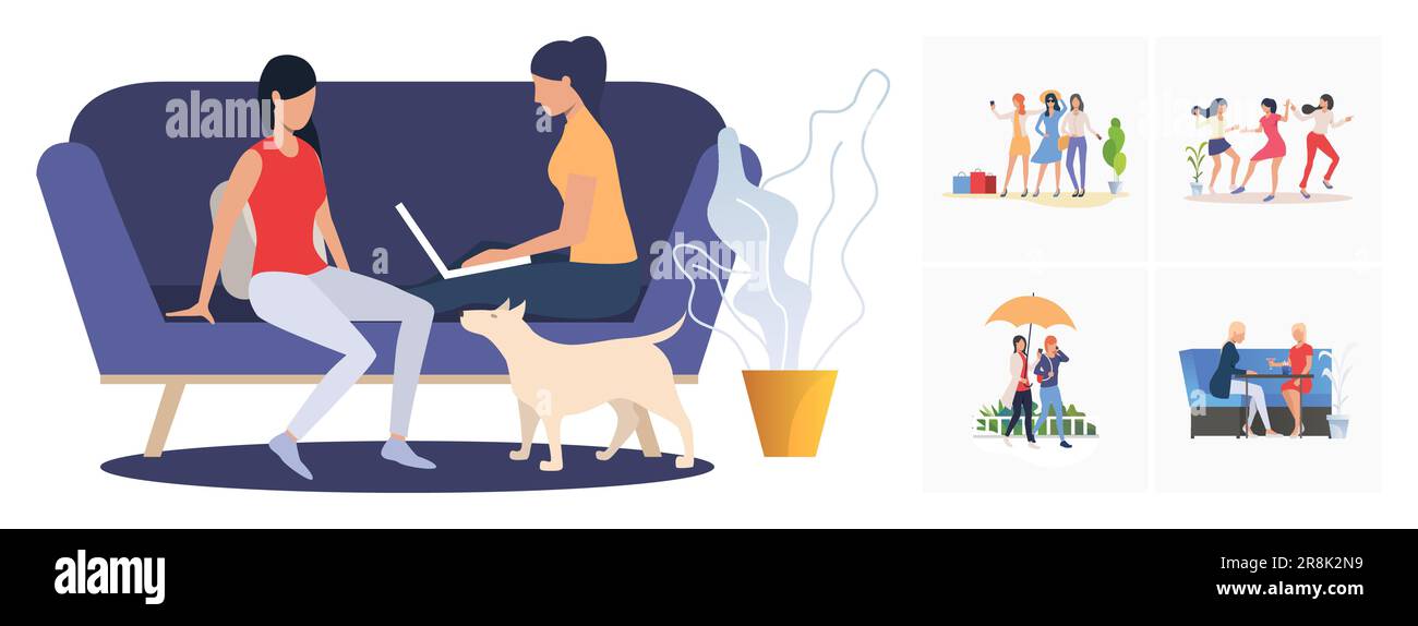 Cafe dancing Stock Vector Images - Alamy