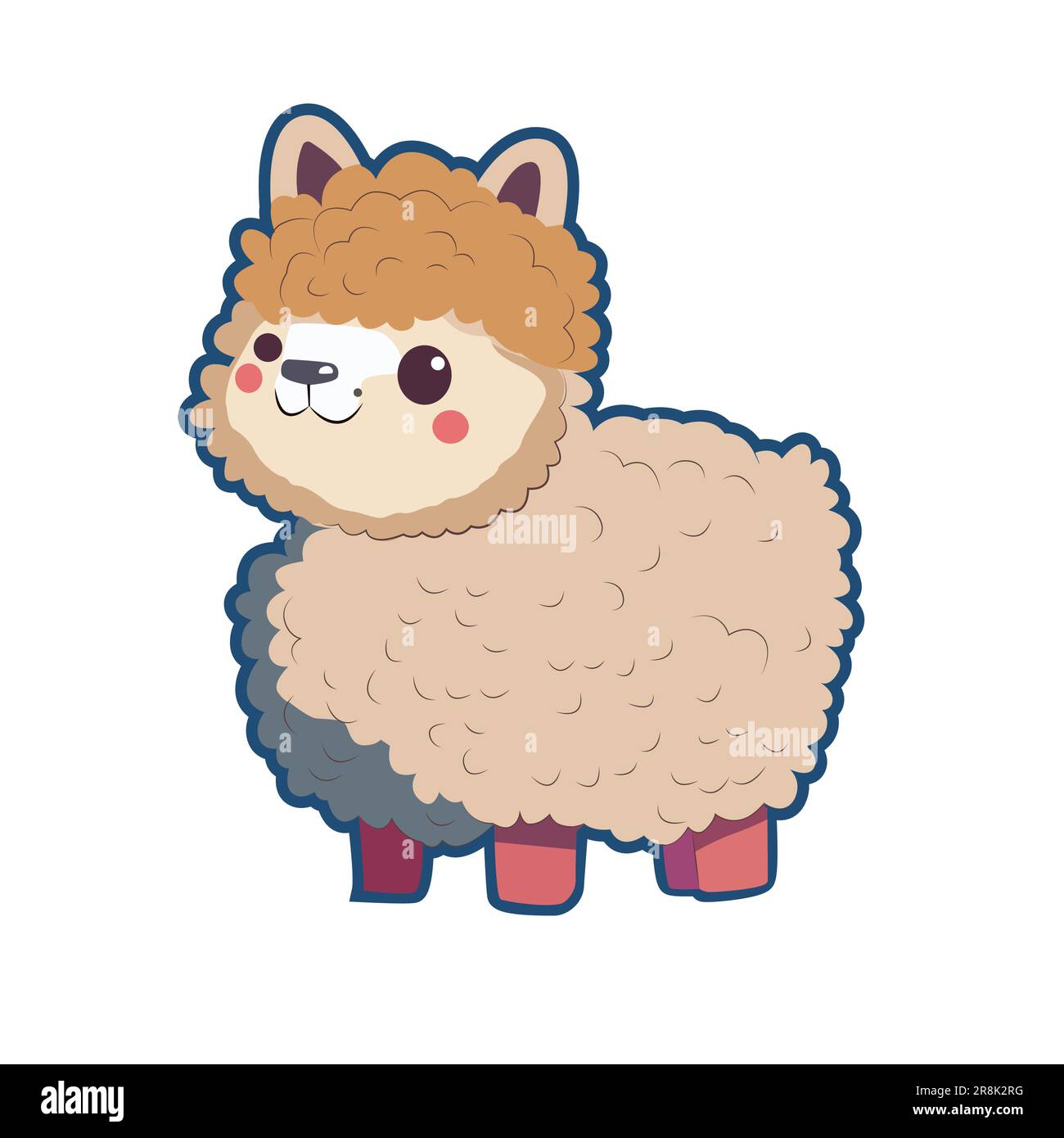 Cute sheep cartoon style illustration Stock Vector Image & Art - Alamy