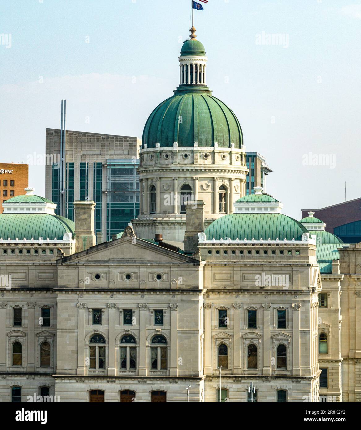 Aerial downtown indianapolis indiana hi-res stock photography and ...