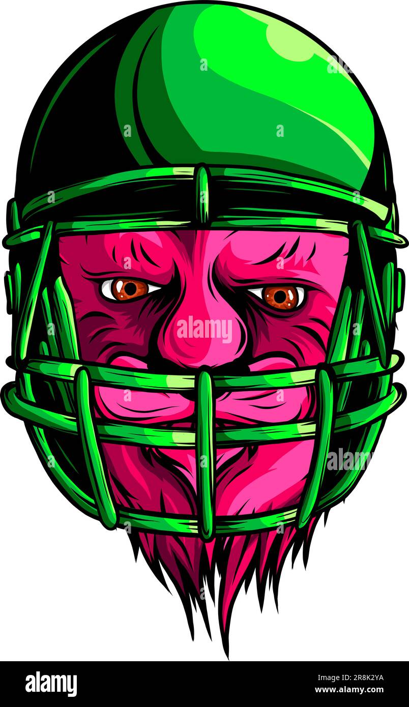 vector illustration of helmet football team head Stock Vector Image ...