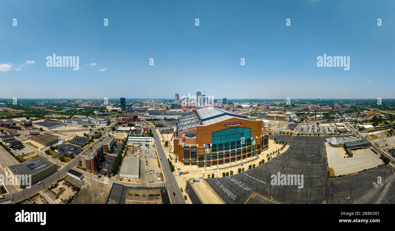 Aerial of lucas oil stadium hi-res stock photography and images - Alamy
