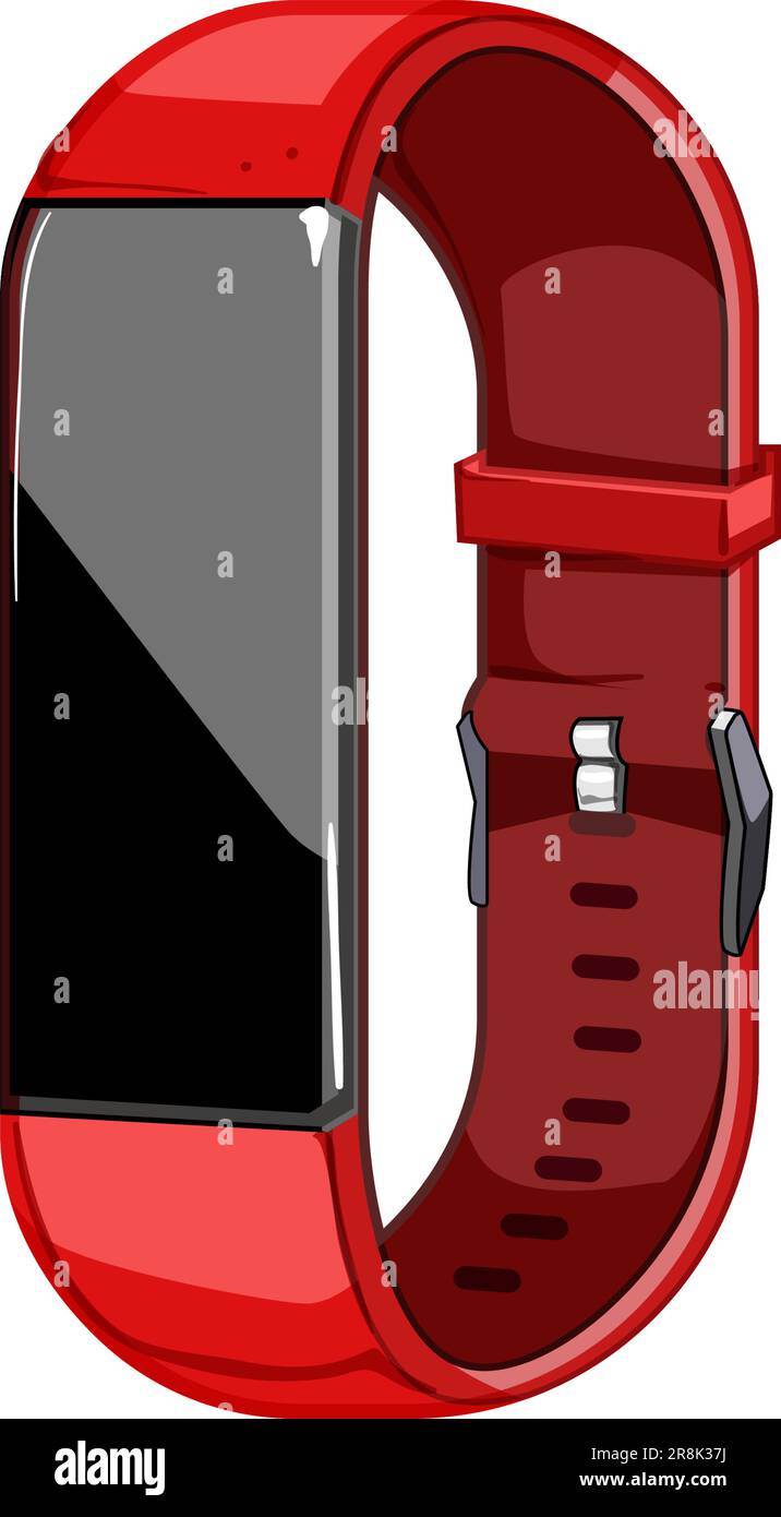 wearable fitness bracelet cartoon vector illustration Stock Vector ...