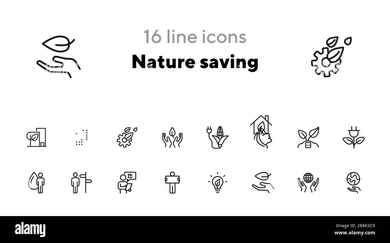 Saving and protecting environment Stock Vector Images - Alamy