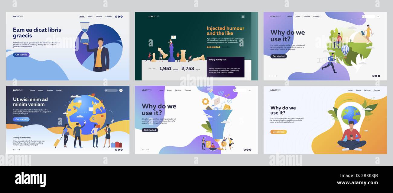 Global business process set Stock Vector Image & Art - Alamy