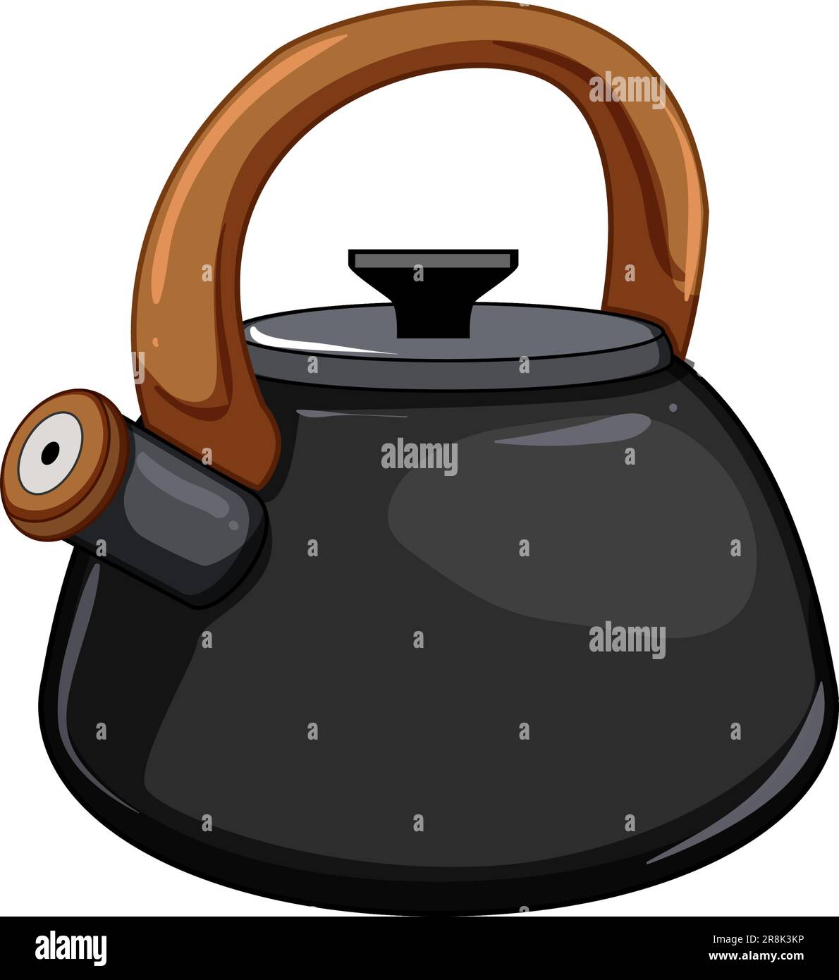 drink kettle kitchen cartoon vector illustration Stock Vector Image ...