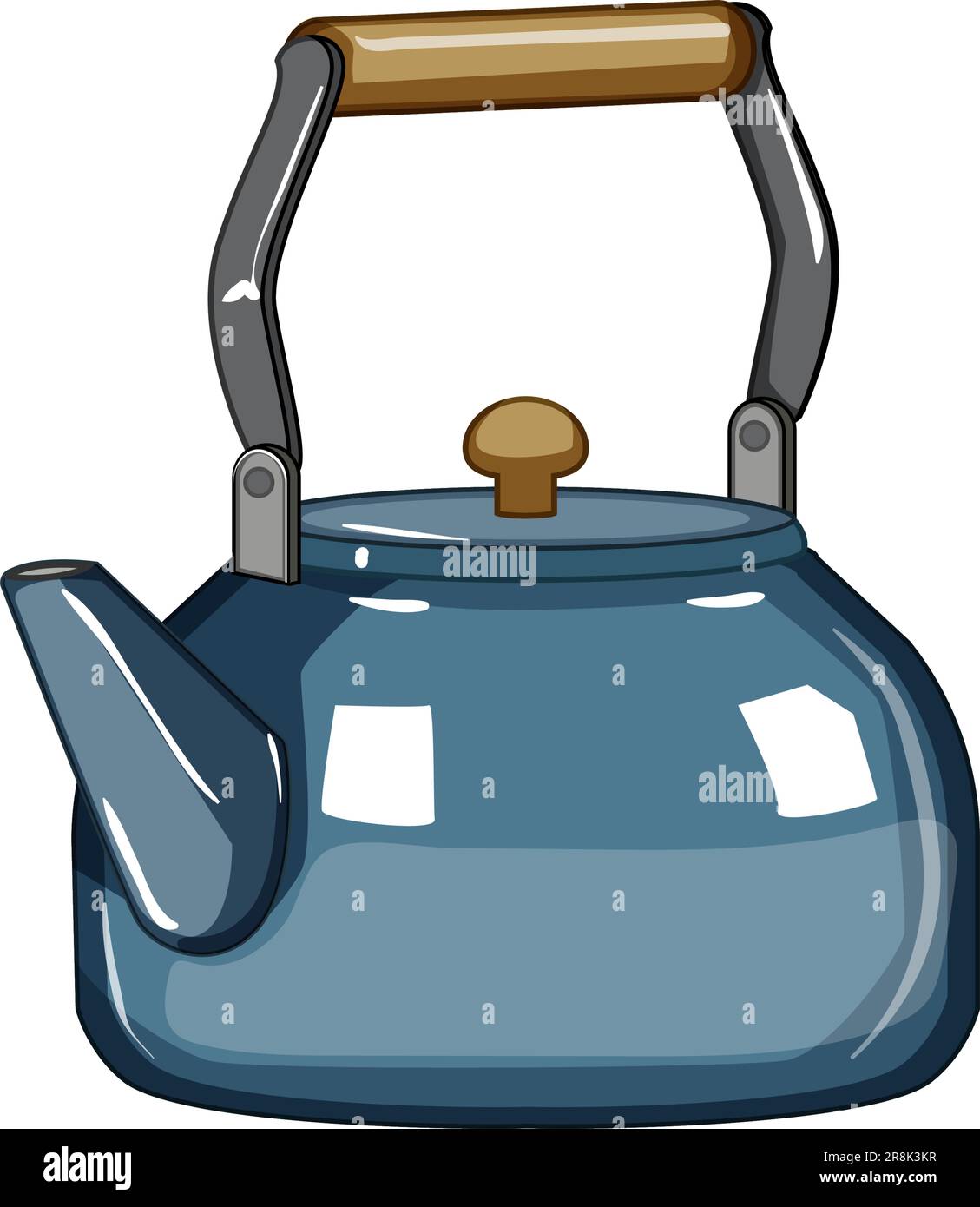 water kettle kitchen cartoon vector illustration Stock Vector Image ...