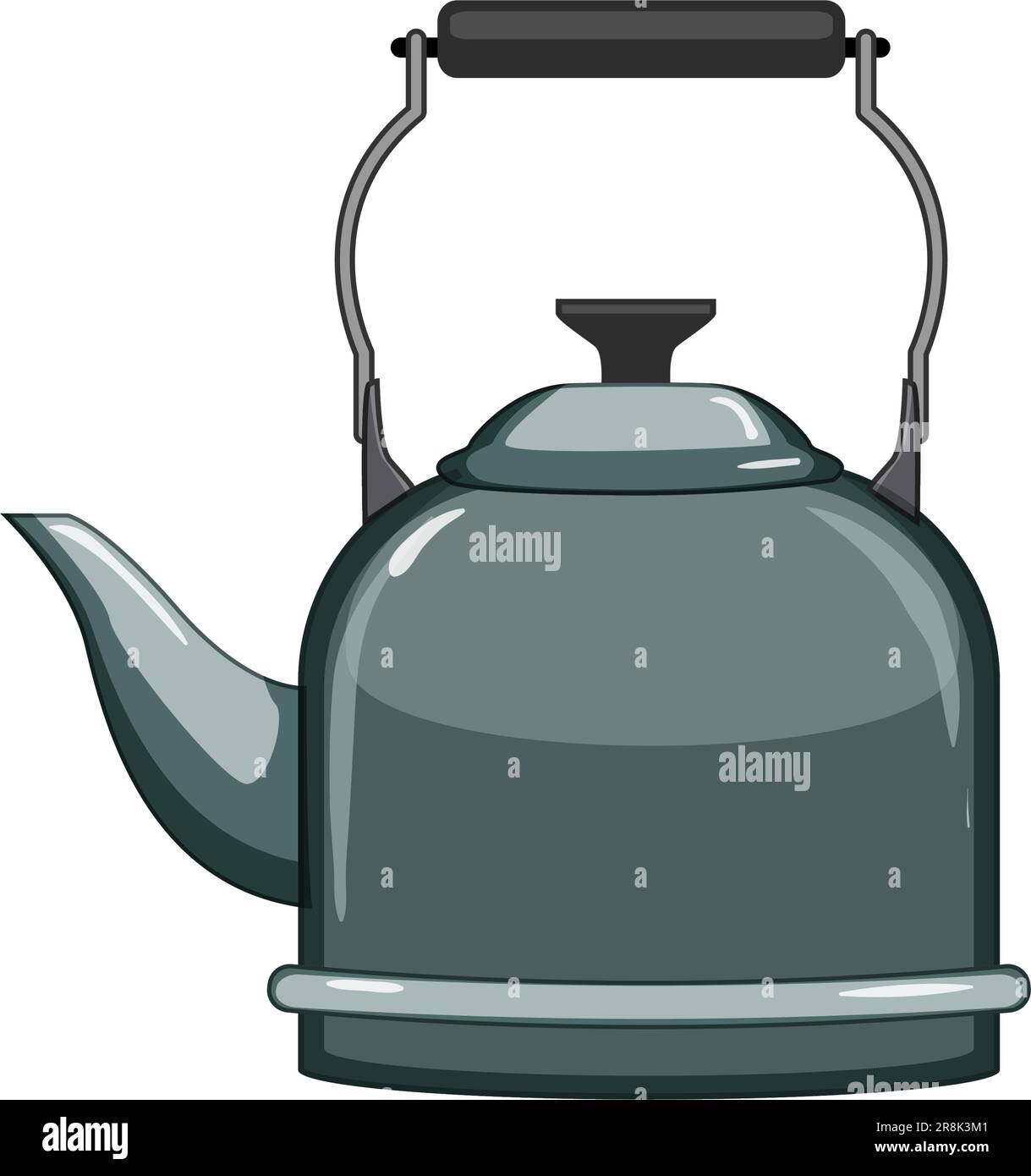 beverage kettle kitchen cartoon vector illustration Stock Vector Image ...