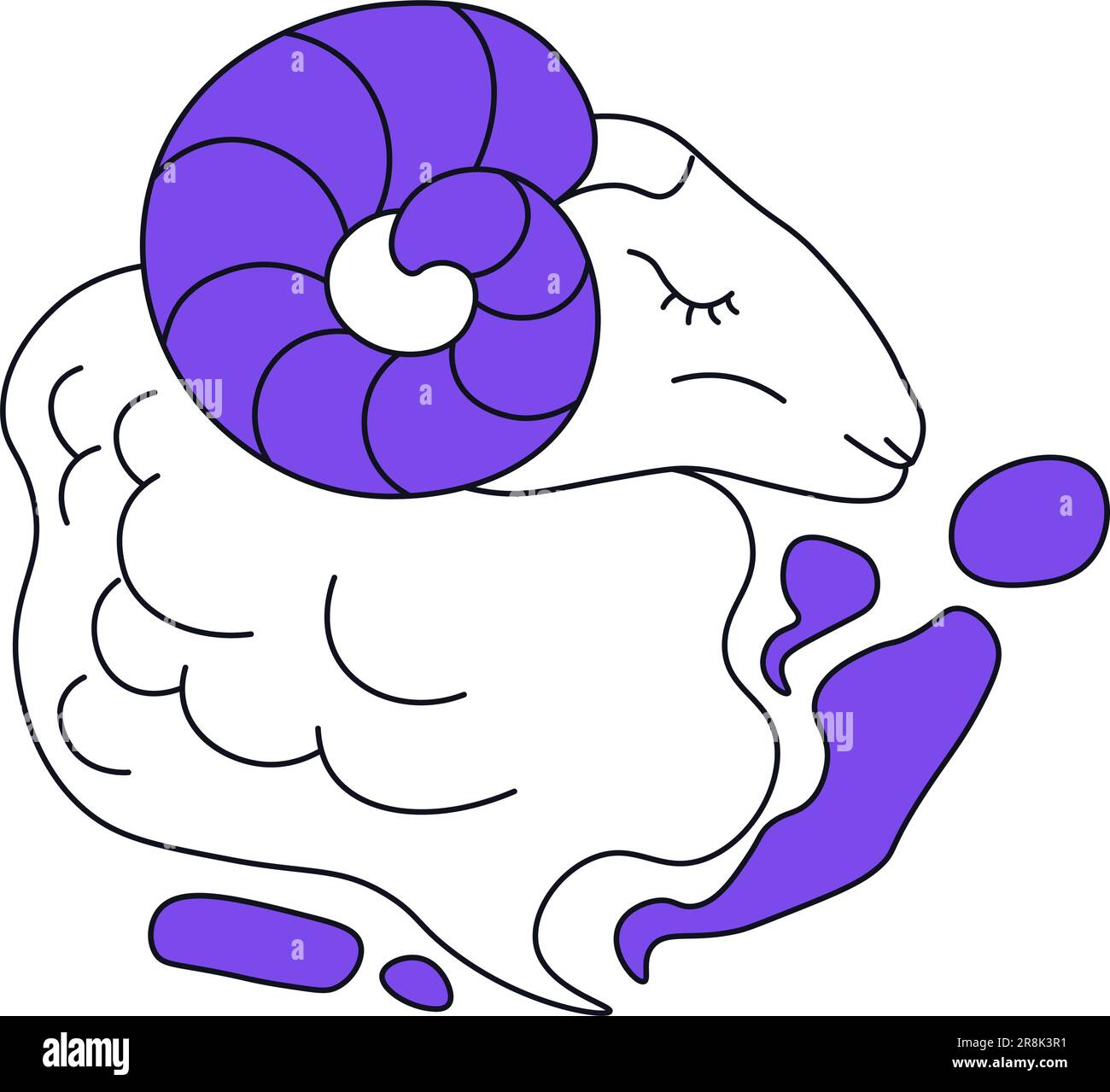 Zodiac sign, Aries or ram in astrology vector Stock Vector Image & Art ...