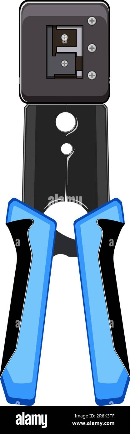 technology crimper tool cartoon vector illustration Stock Vector Image ...