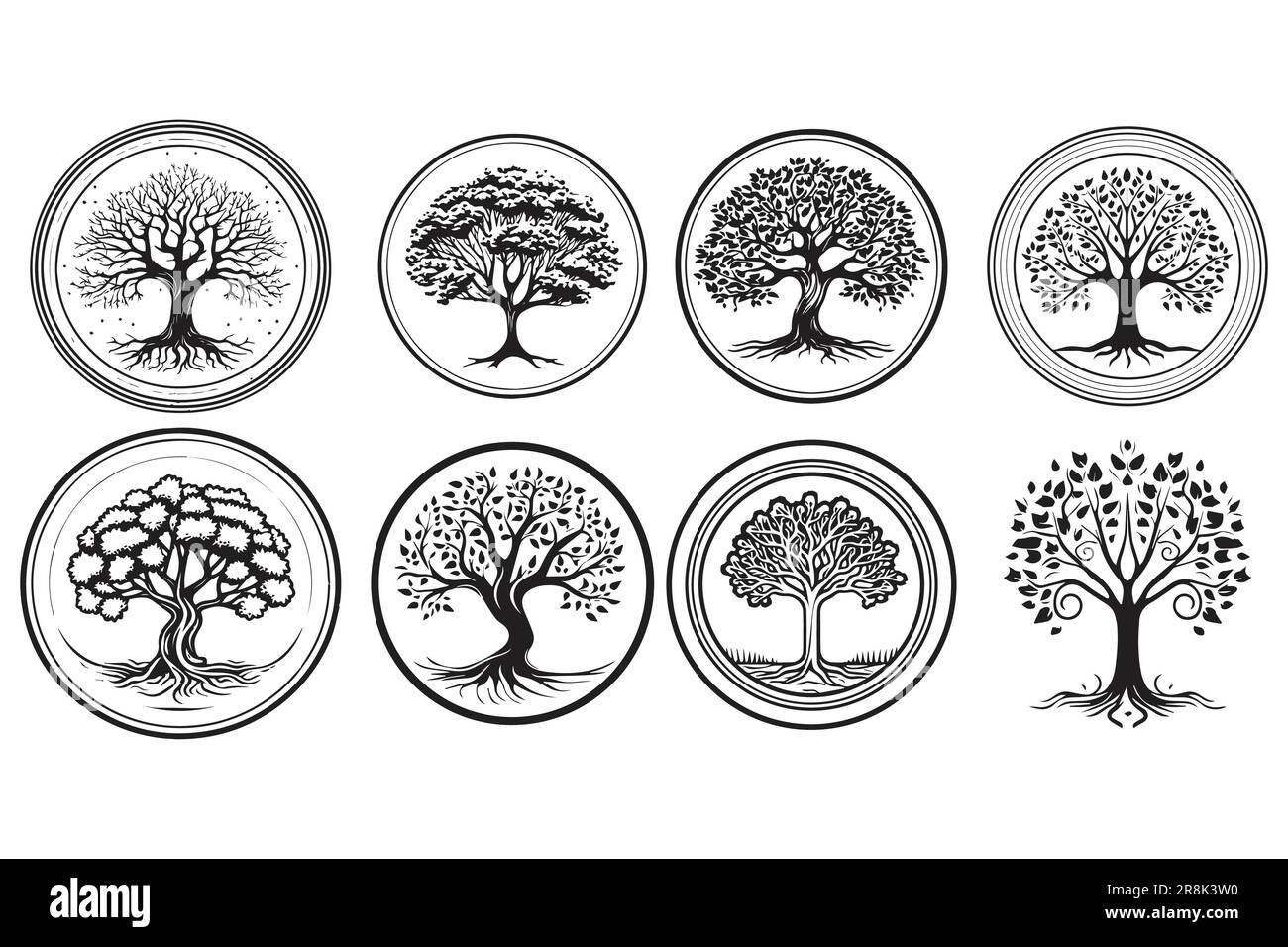 Black Circle Tree Logo