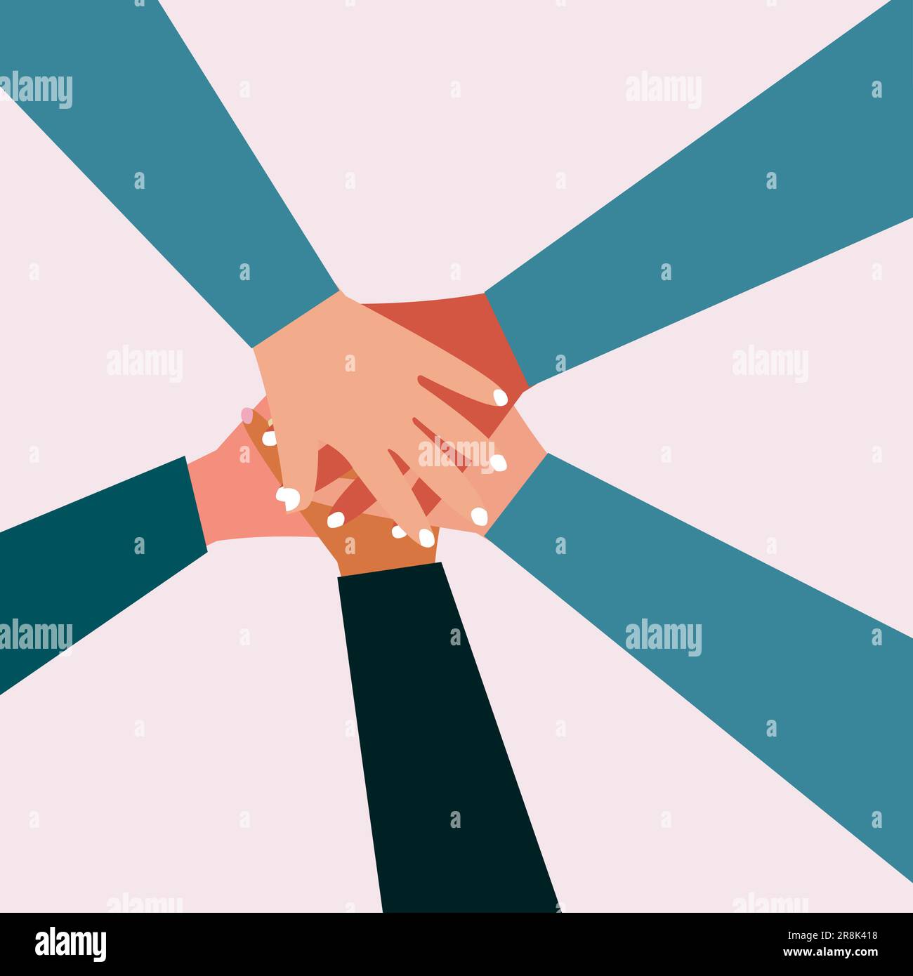 Teamwork, cooperation and unity, work together concept Stock Vector Image & Art - Alamy