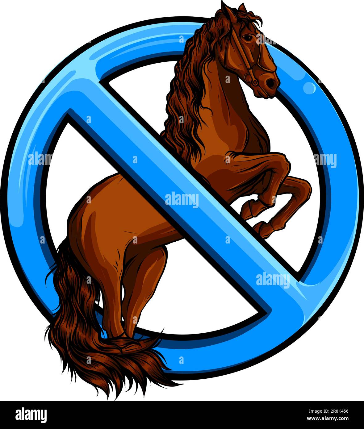 prohibition horses vector sign on white background Stock Vector Image ...