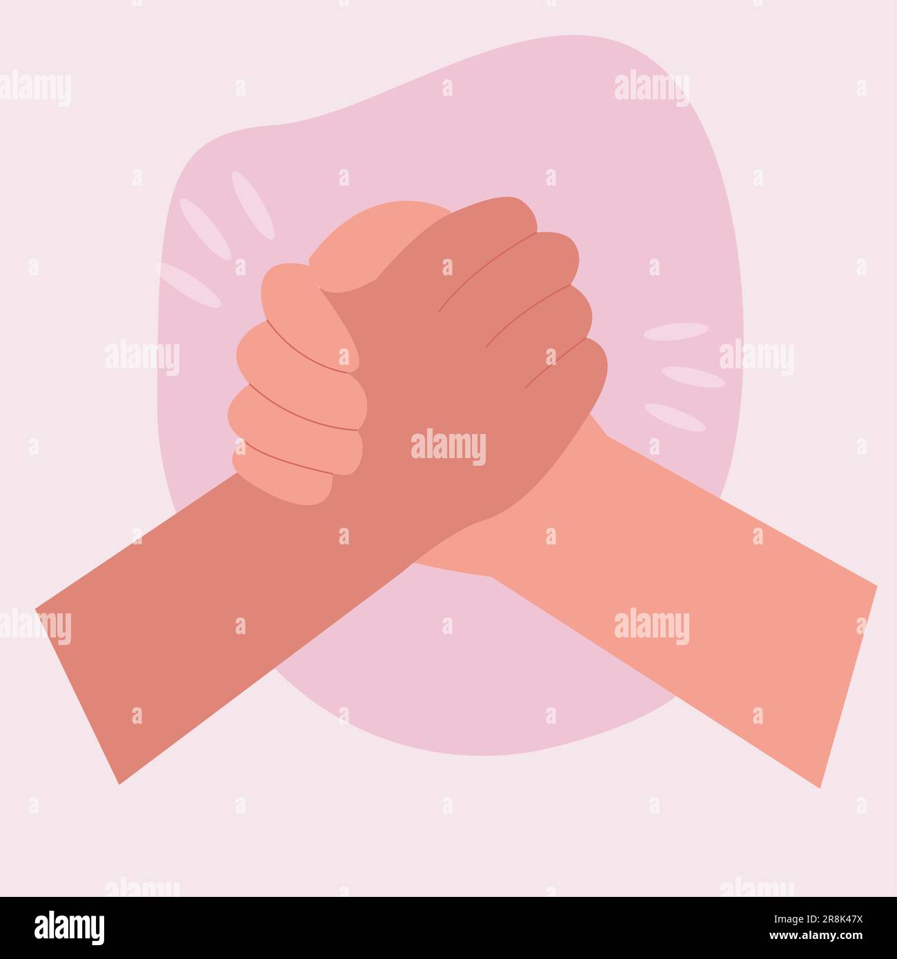 Hand friendship, hands joined together Stock Vector Image & Art - Alamy