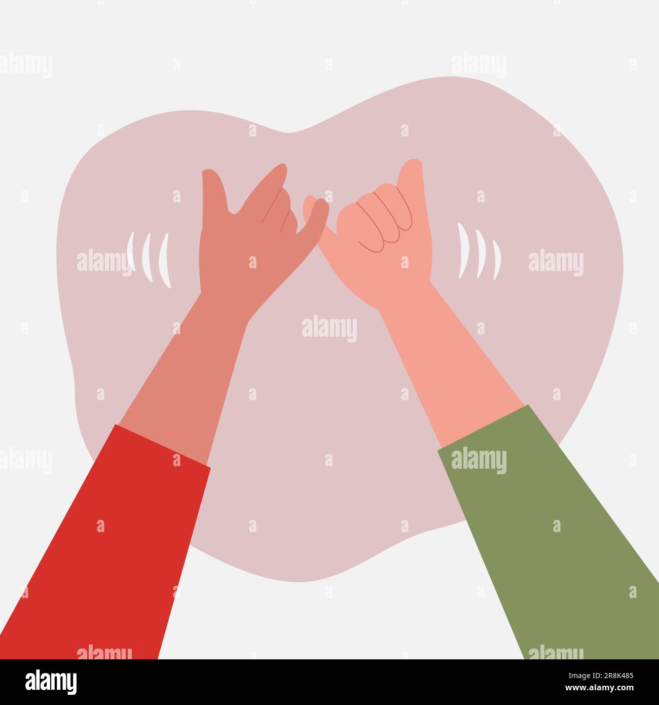 The gesture of the hands mean promise, hand promise concept Stock ...