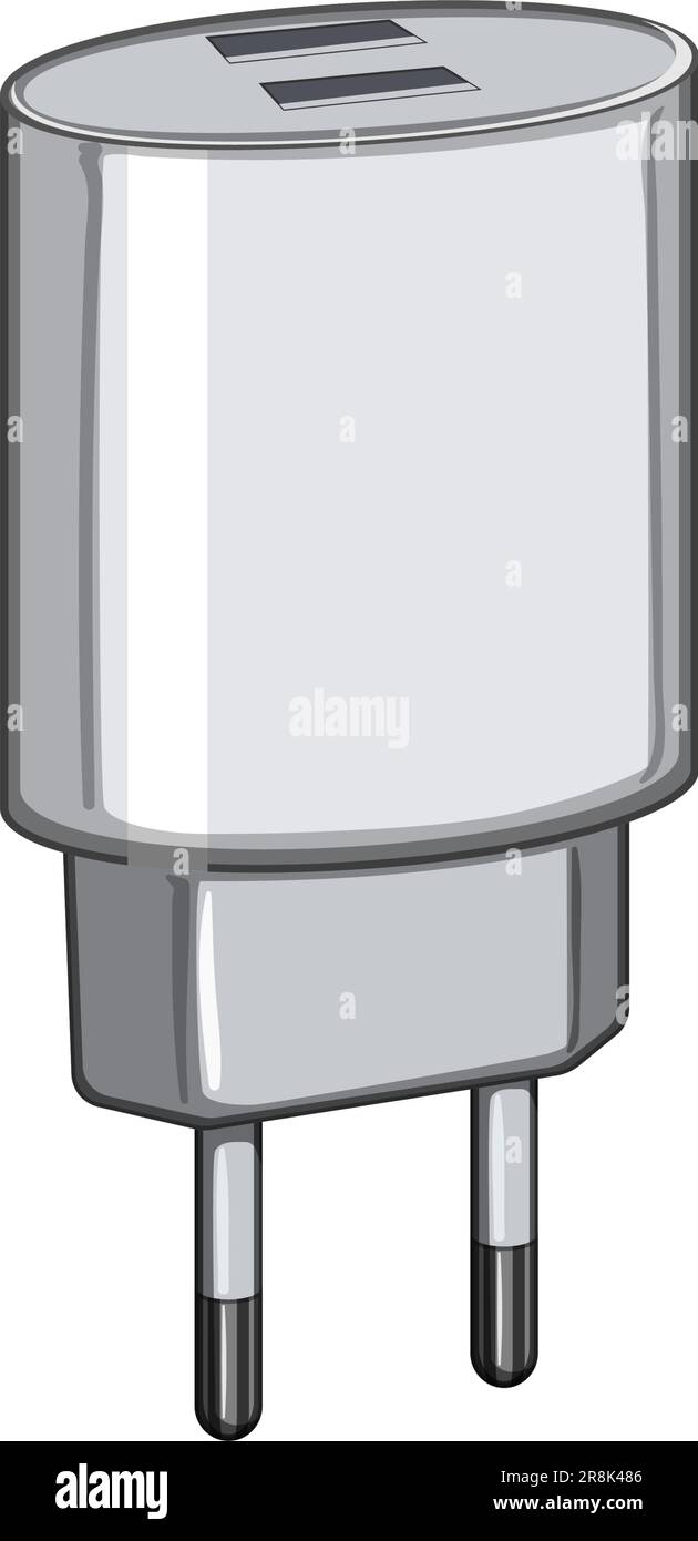 charger power adapter cartoon vector illustration Stock Vector Image ...