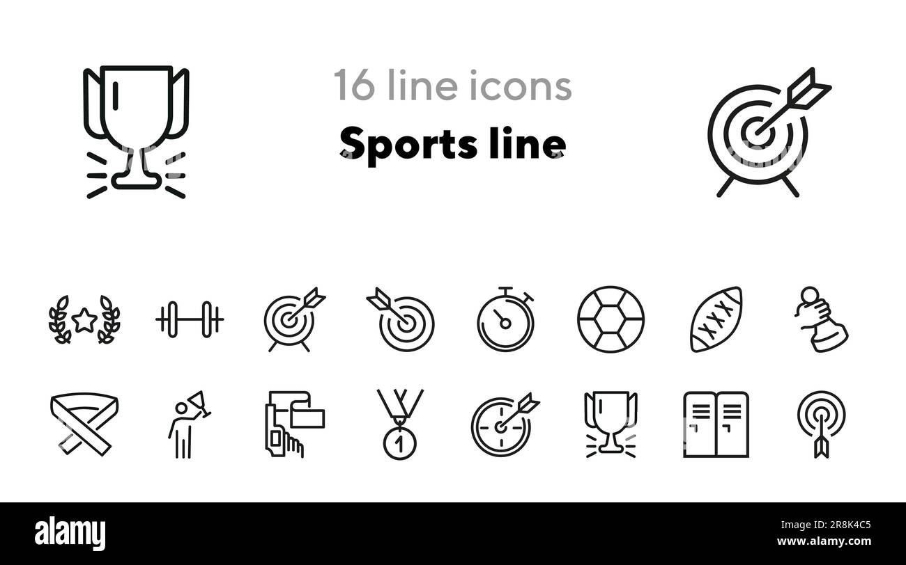 Sports icons set in Stock Vector Images - Alamy
