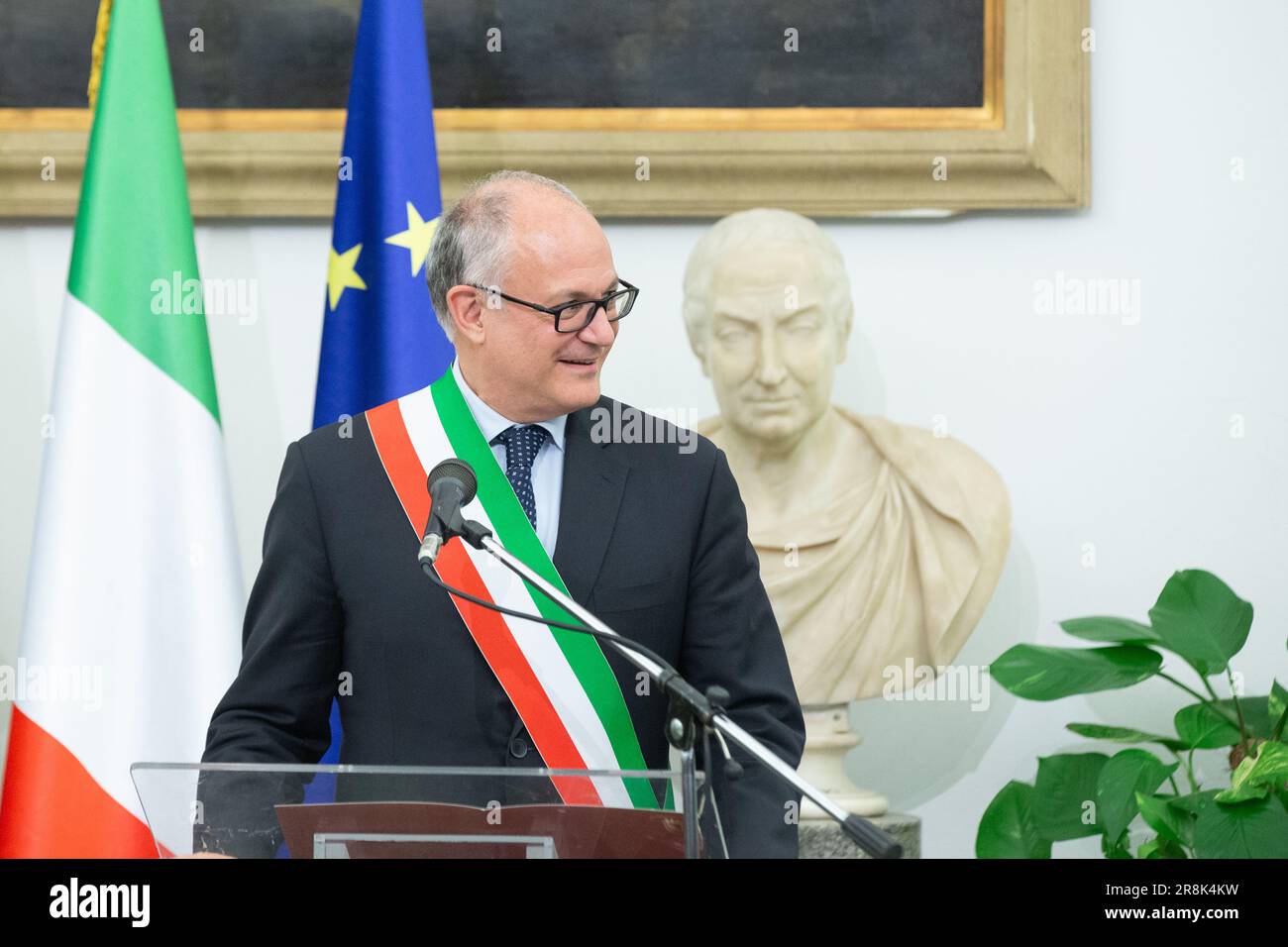 Rome, Italy. 21st June, 2023. Mayor of Rome Roberto Gualtieri meets ...