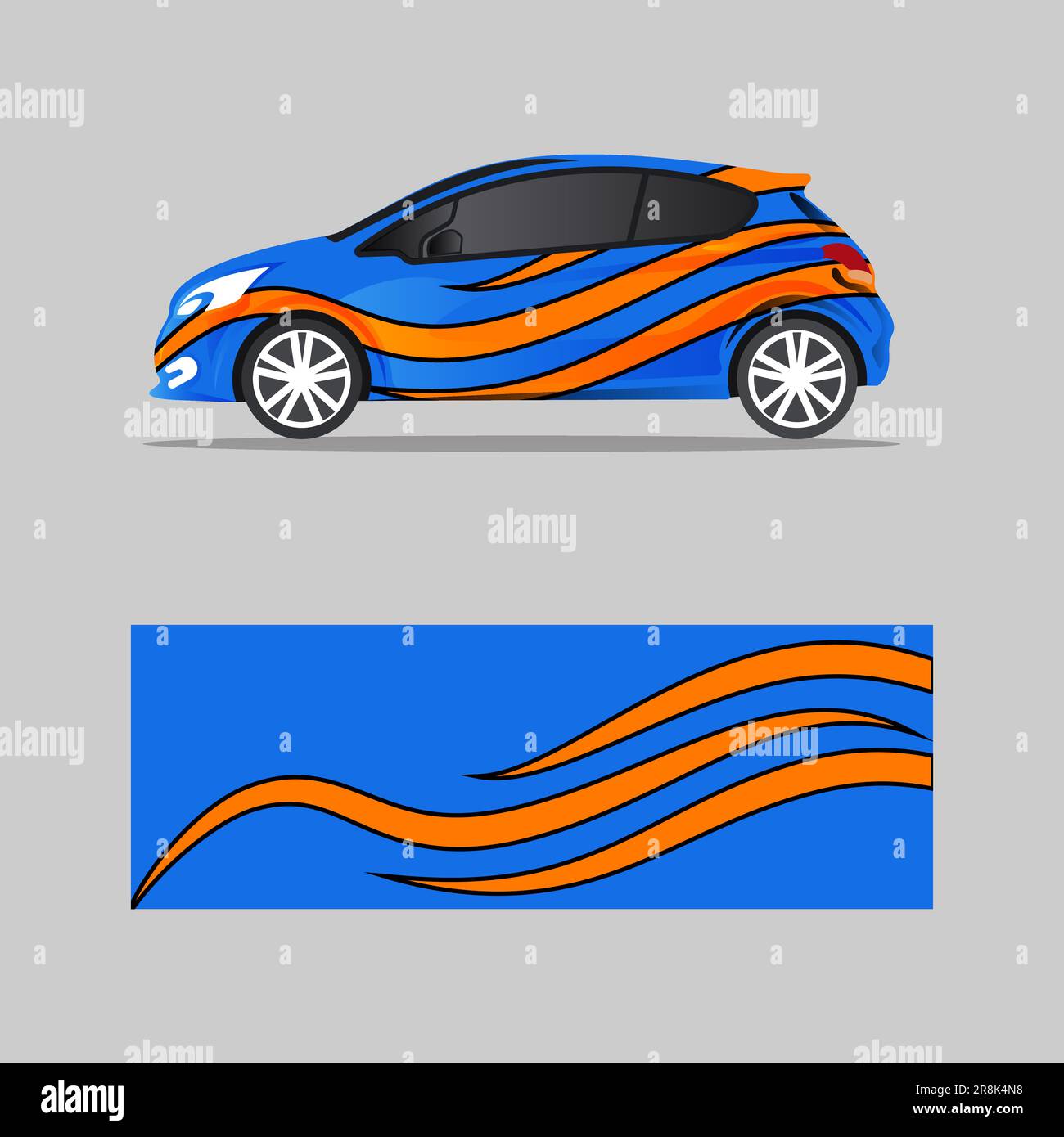 custom livery race rally offroad car vehicle sticker and tinting Stock ...