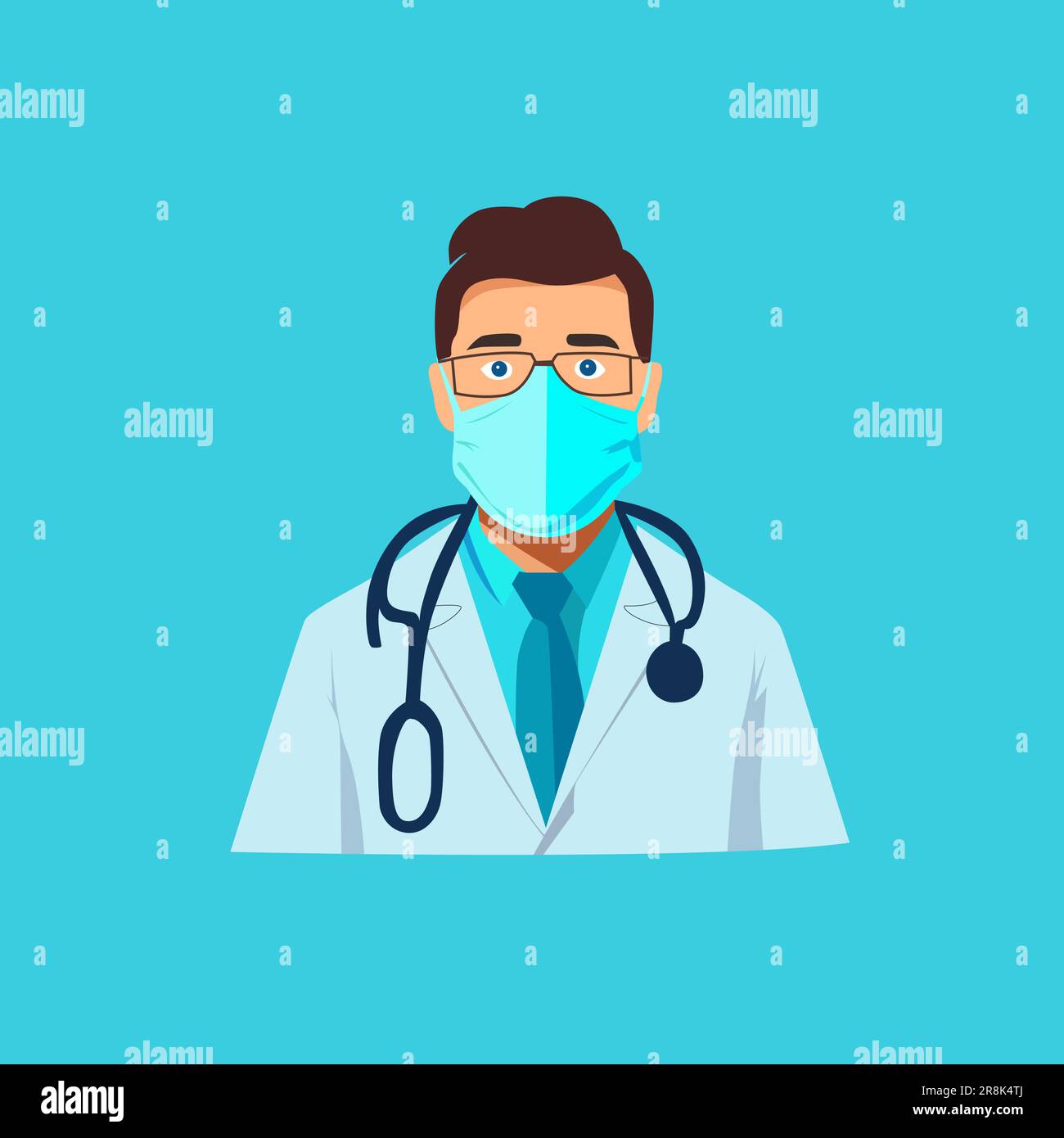 Portrait of mature doctor with eyeglasses vector Stock Vector Image ...