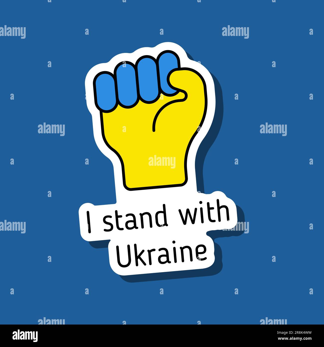 White stand on blue Stock Vector Images - Alamy