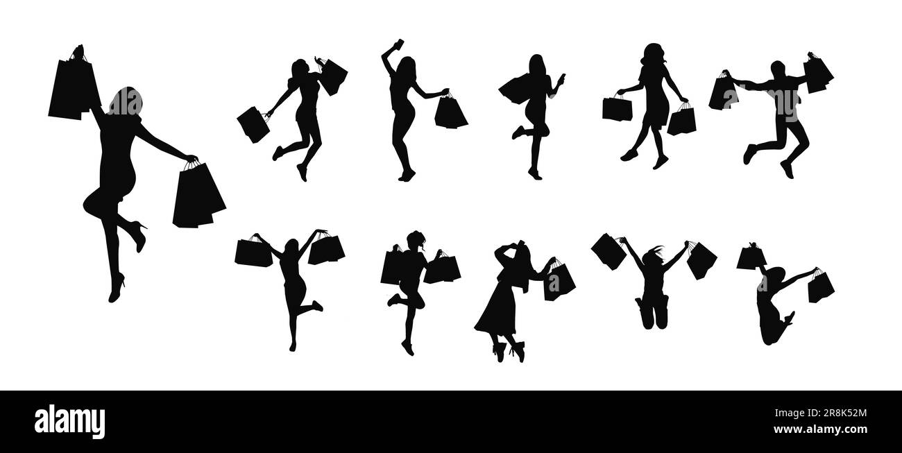 Female client silhouette Black and White Stock Photos & Images - Alamy