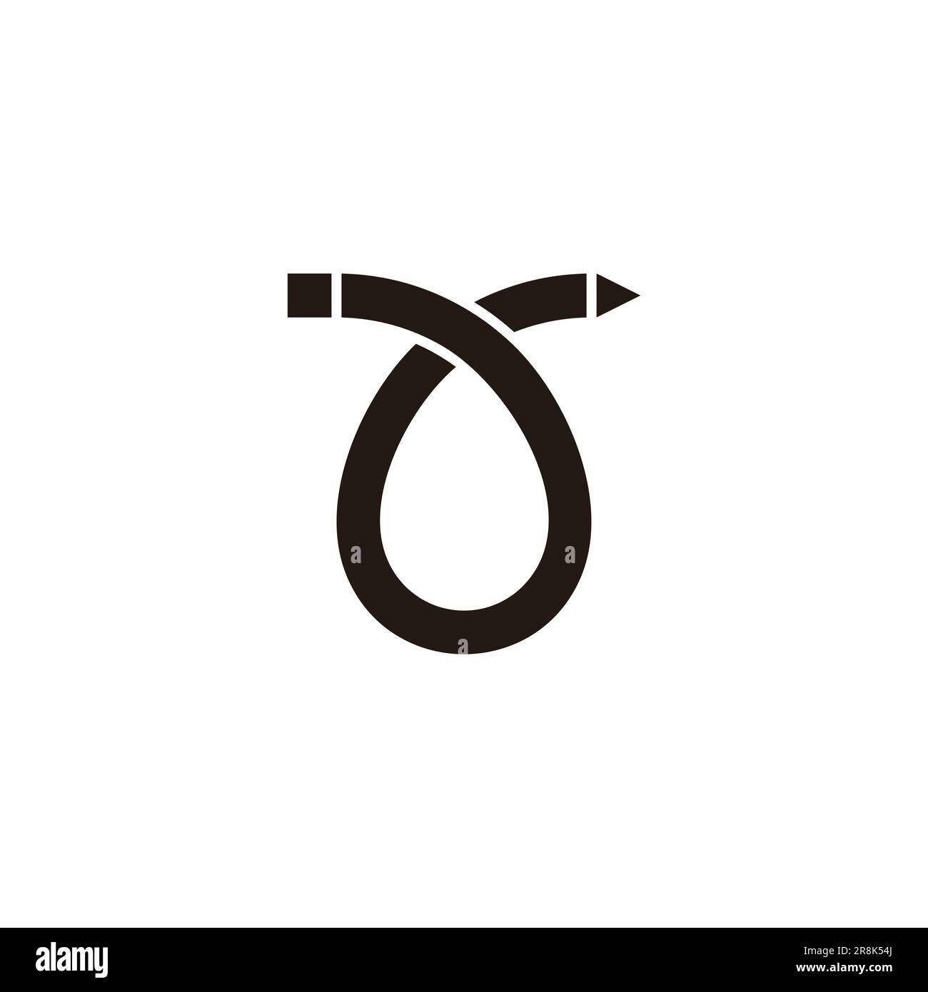 loop overlap pencil draw symbol geometric vector Stock Vector Image ...