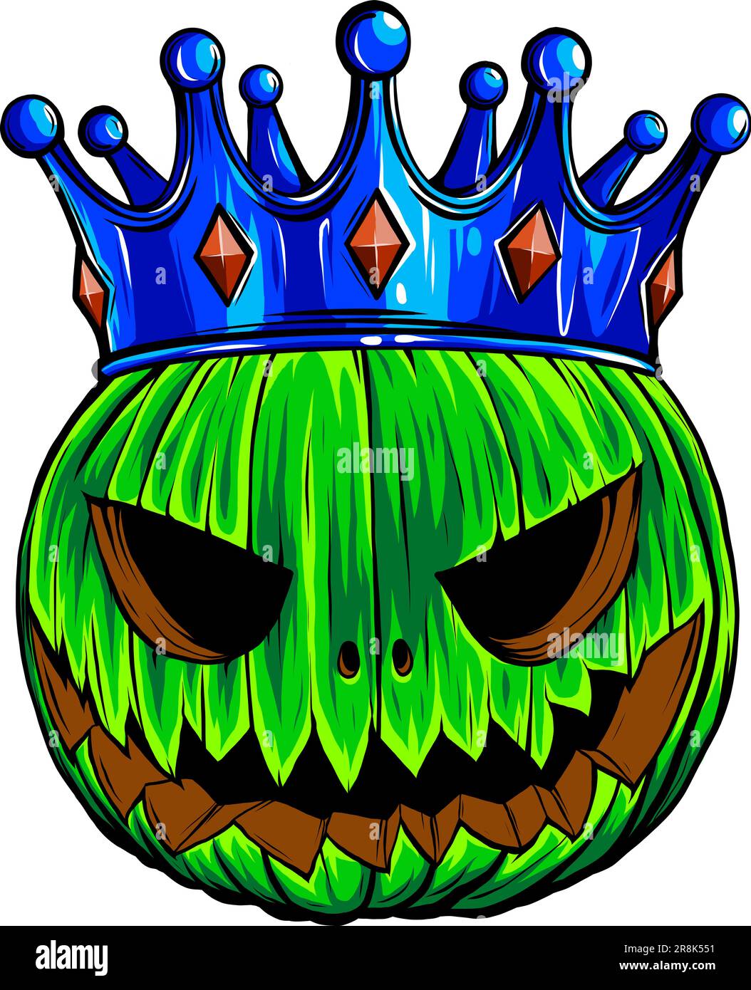 Happy Halloween Pumpkin King vector illustration on white background ...