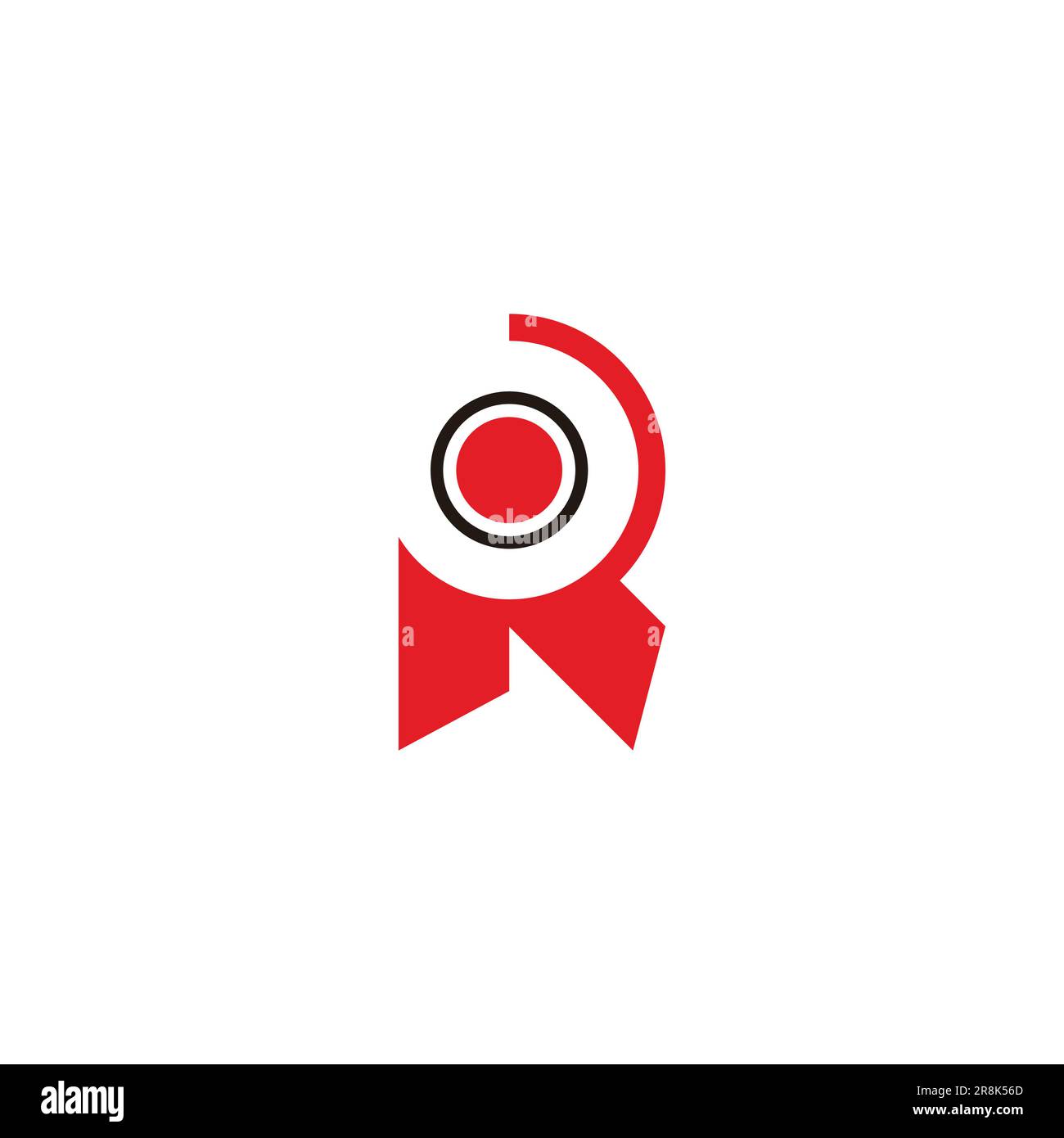 letter r red ribbon label logo vector Stock Vector Image & Art - Alamy