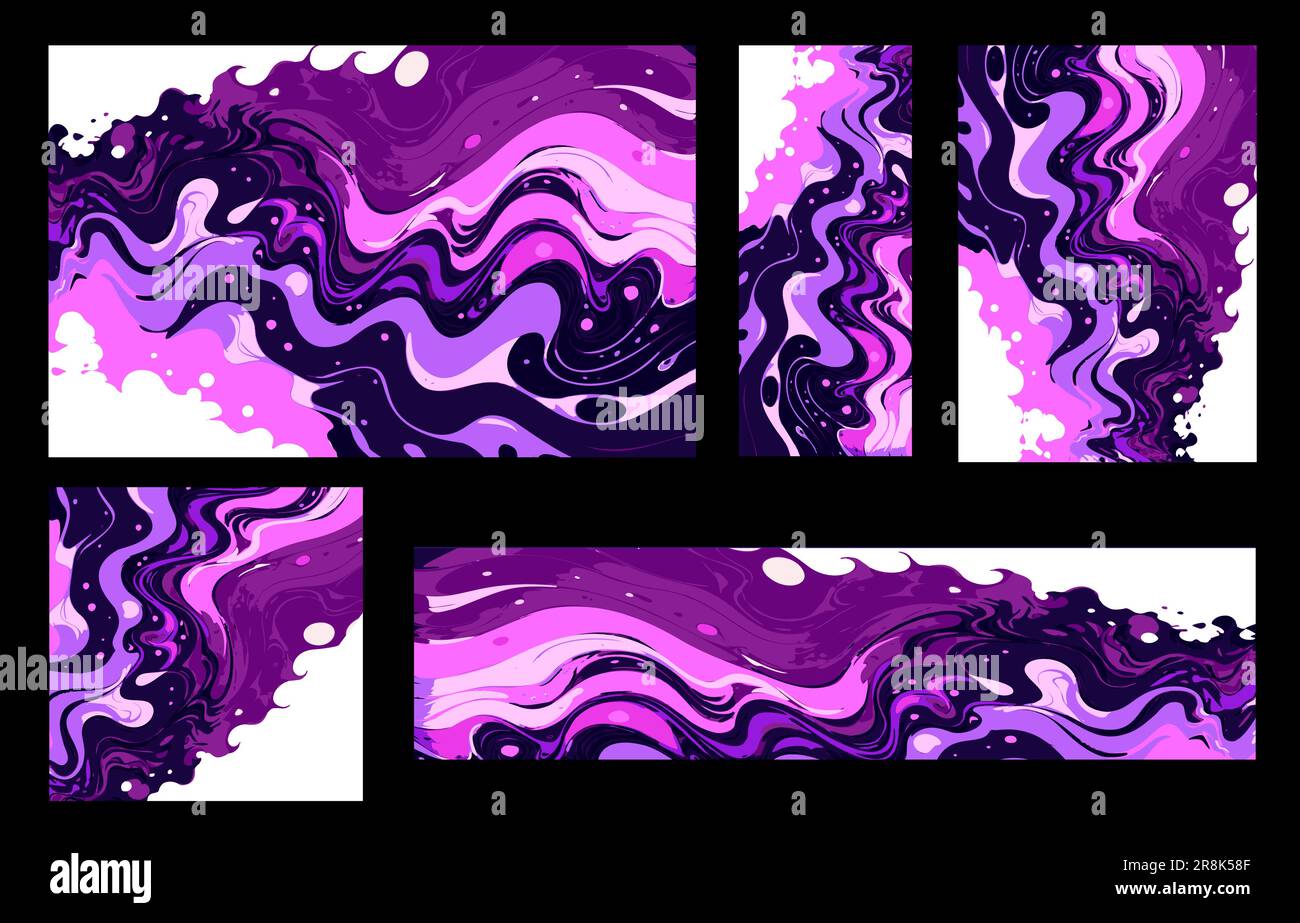 Abstract background from the texture of the flowing paint magenta, pink ...