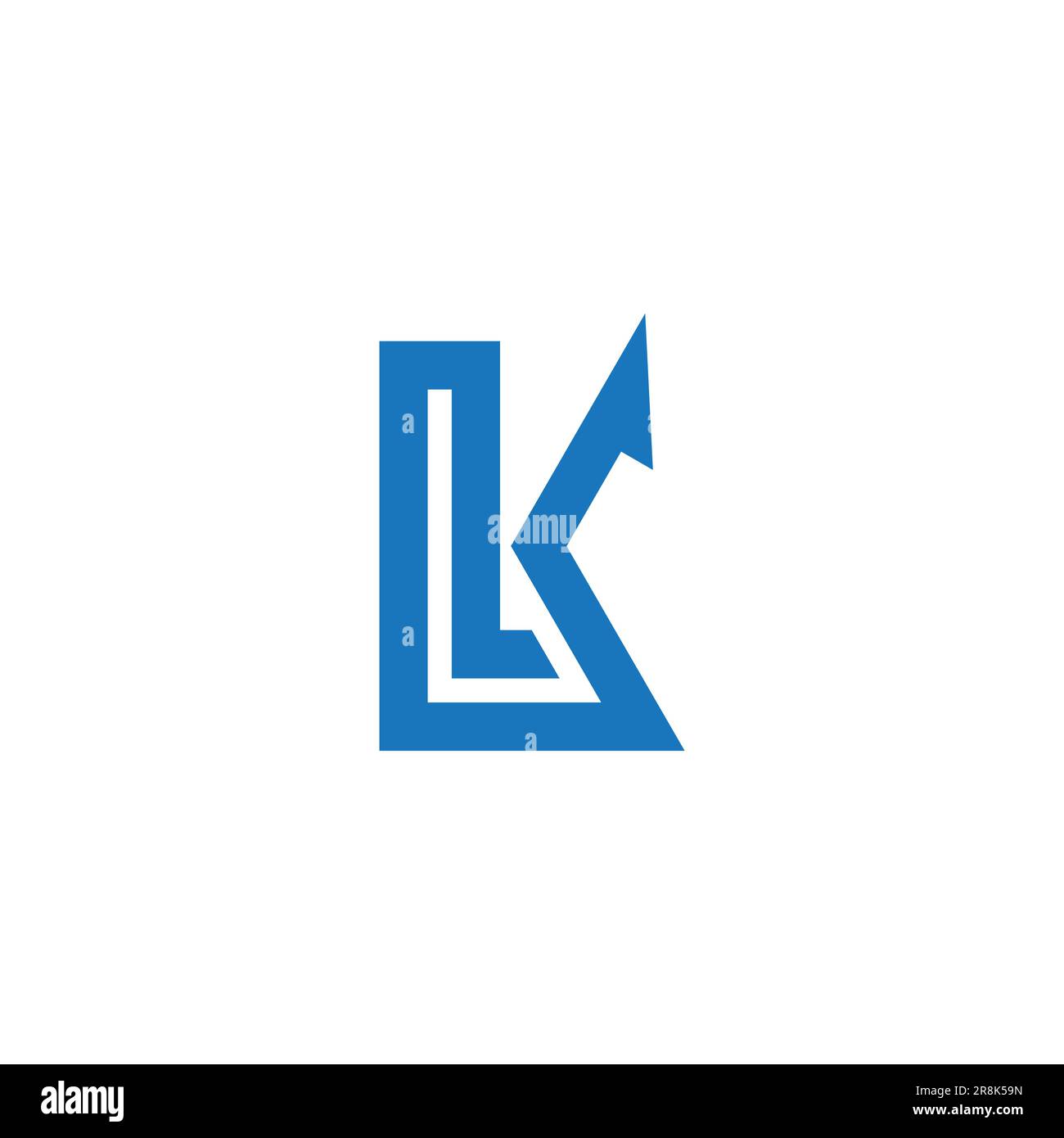 letter lk simple geometric arrow line logo vector Stock Vector Image & Art - Alamy