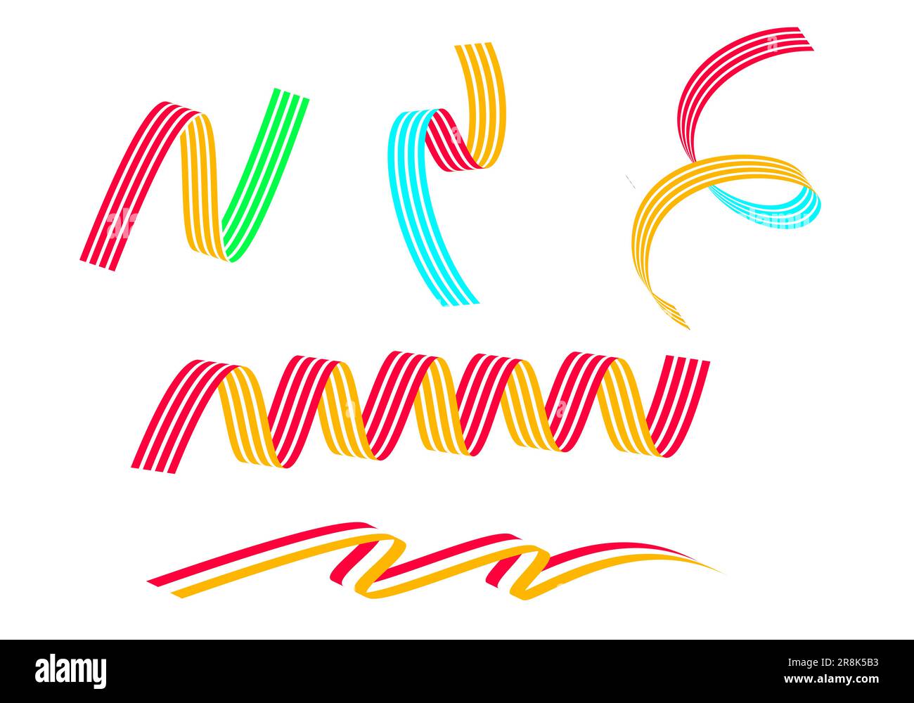 3d ribbon style lines symbol vector Stock Vector Image & Art - Alamy