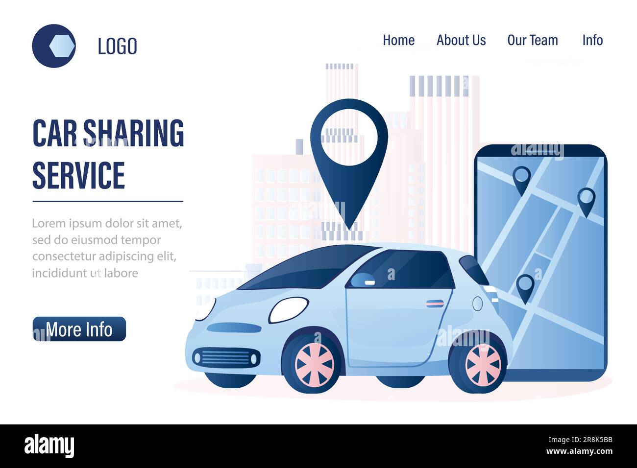 Car rental app homepage Stock Vector Images - Alamy