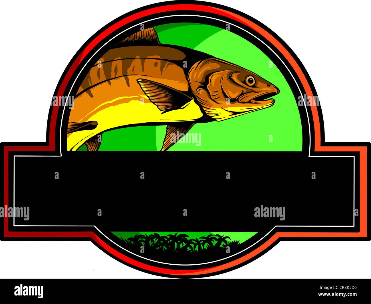 Fish salmon logo on white background vector illustration Stock Vector ...