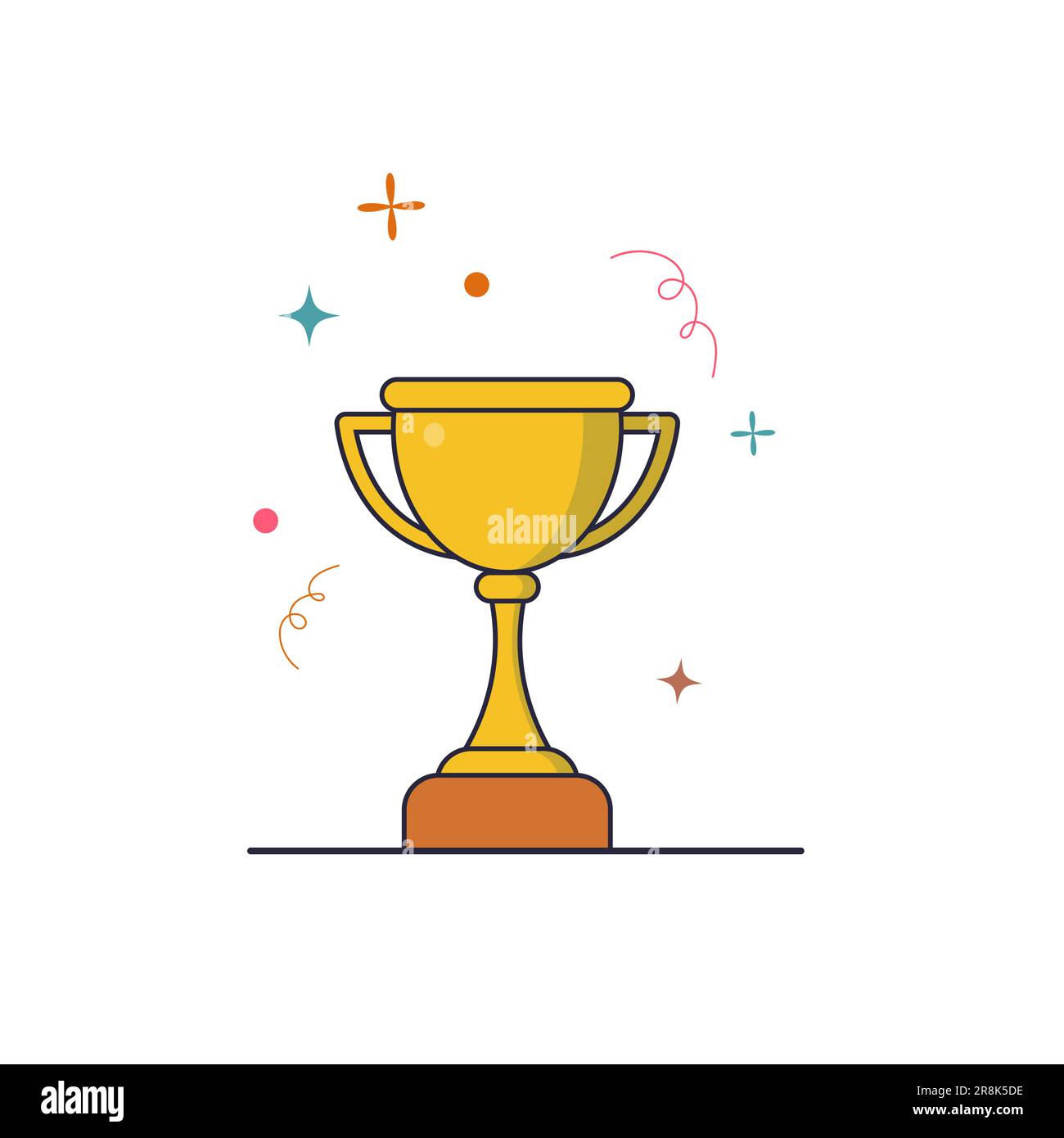 Vector flat golden trophy stock illustration Stock Vector Image & Art ...