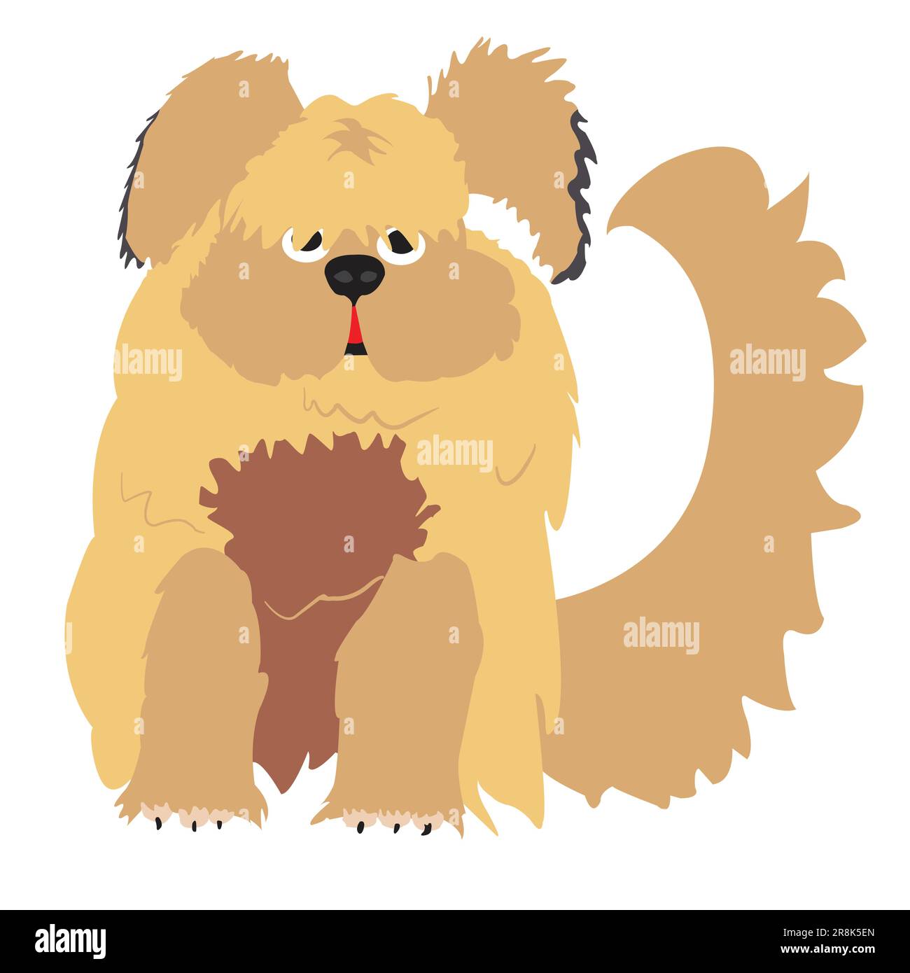 Illustration a sheppard dog design; cute design with furry dog for children Stock Vector Image ...
