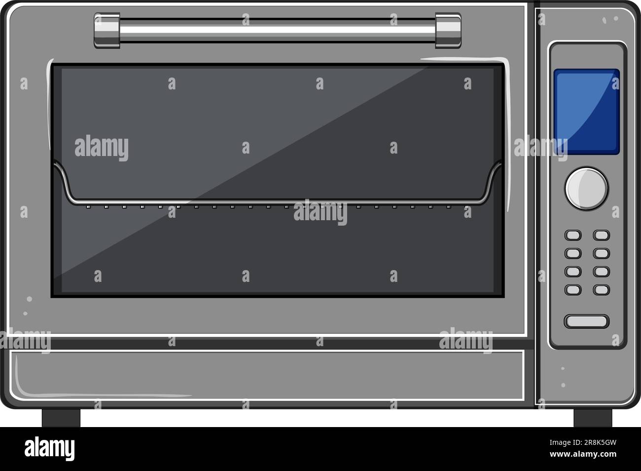 contemporary oven kitchen cartoon vector illustration Stock Vector ...