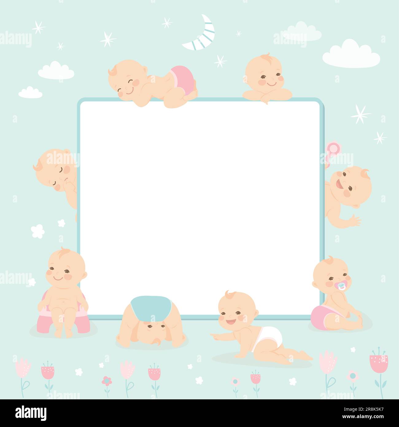 Baby Background Templates Cute Baby Boy Background Sky | PSD Free