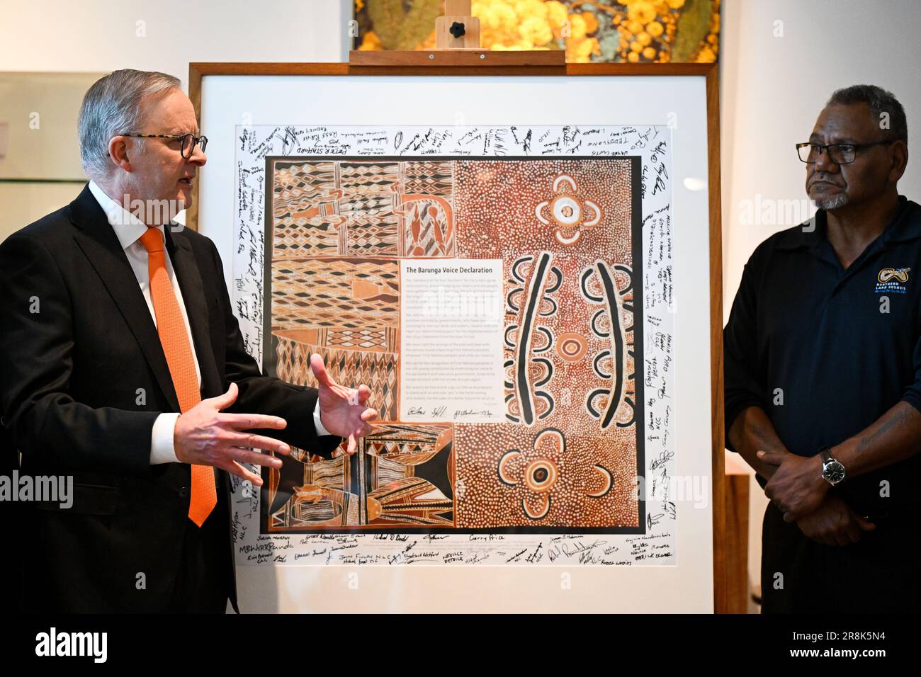 Canberra, Australia. 22nd June, 2023. Australian Prime Minister Anthony Albanese and Chair of ...