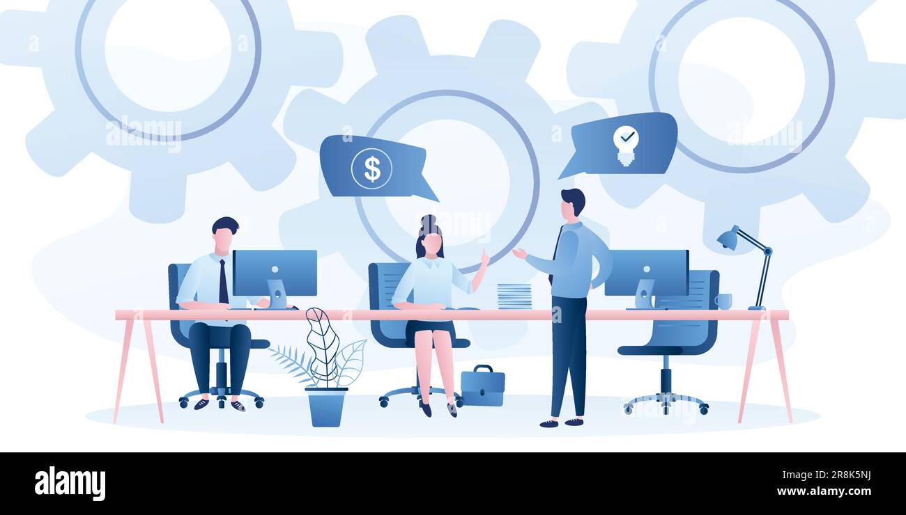 Collaborative talk Stock Vector Images - Alamy