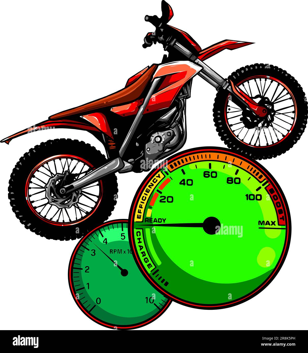 vector illustraion of jumping the motocross design Stock Vector Image ...