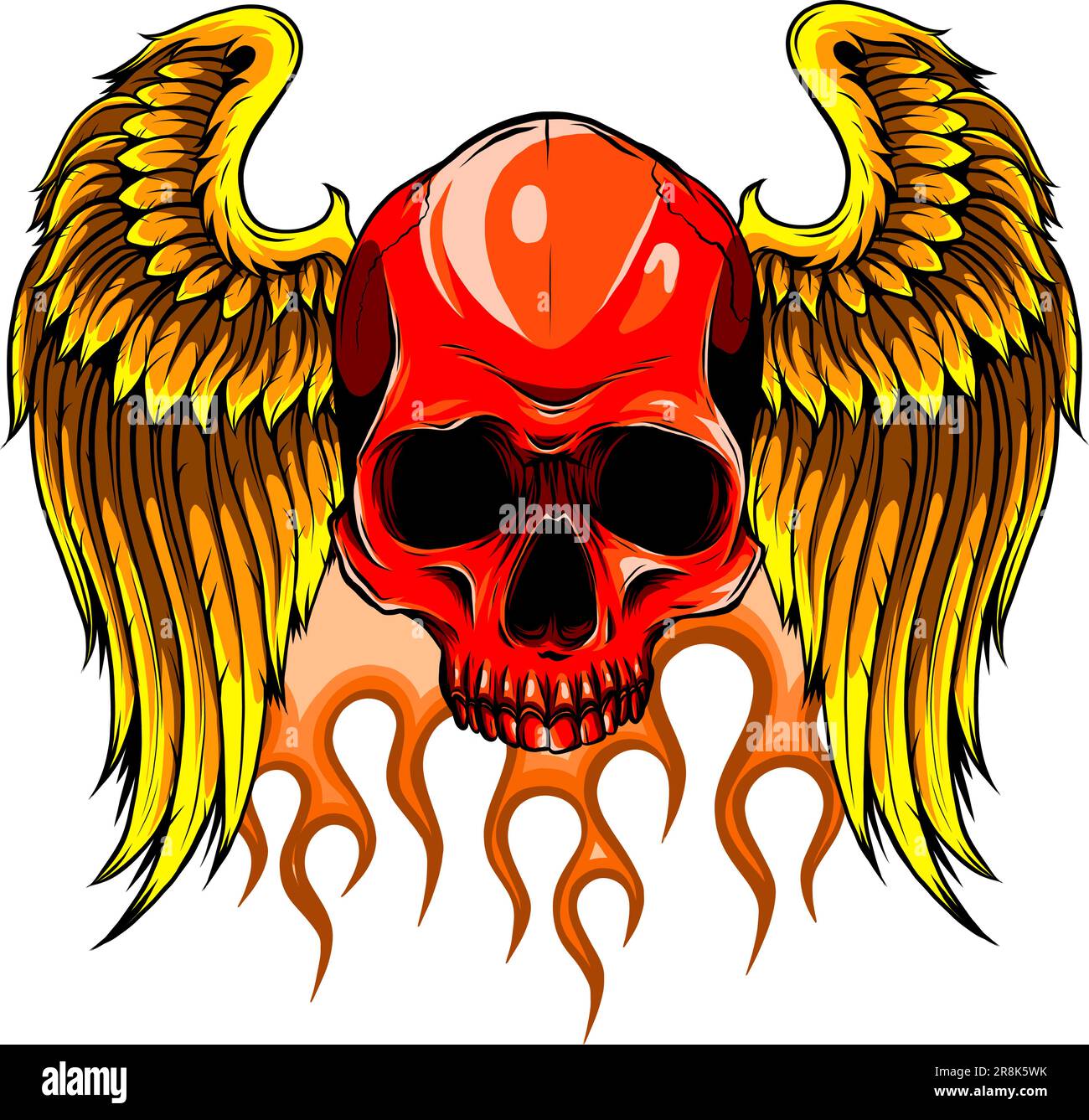 How To Draw A Cool Skull On Fire