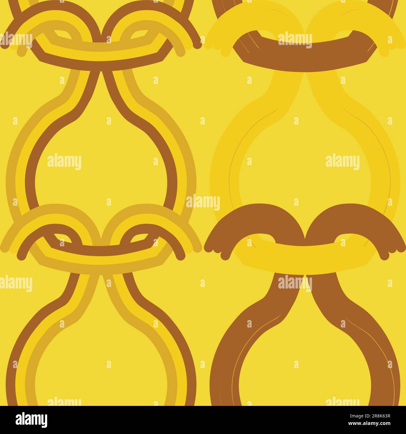 Seamless pattern with geometric shapes that hang in a chain ...